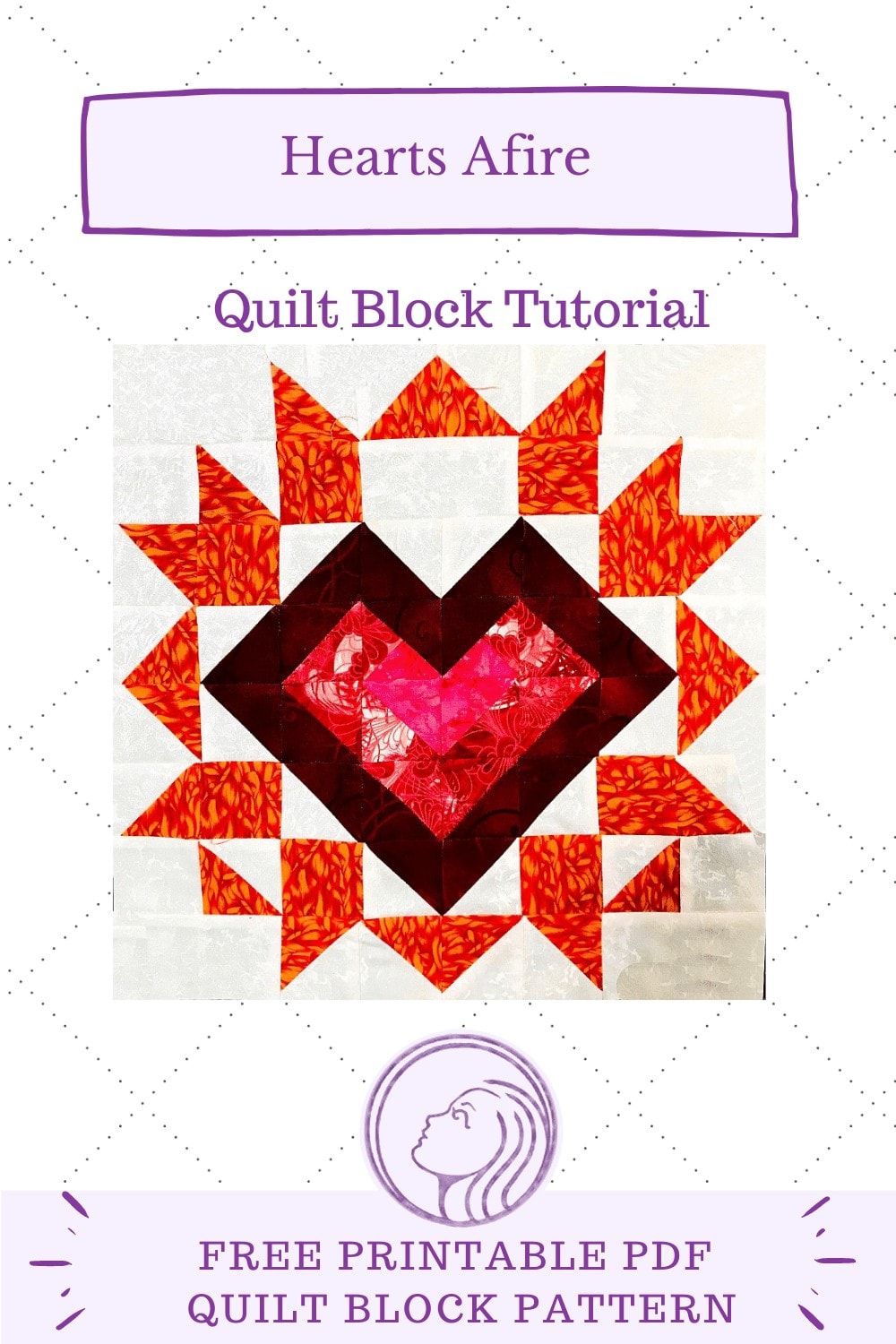 Make this Hearts Afire Quilt Block to Celebrate True Love