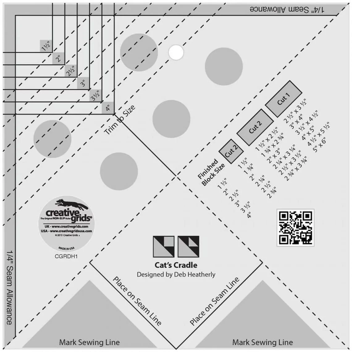 Scrapdash Tutorials ⋆ How to Make a Shaded Four-Patch Quilt Block